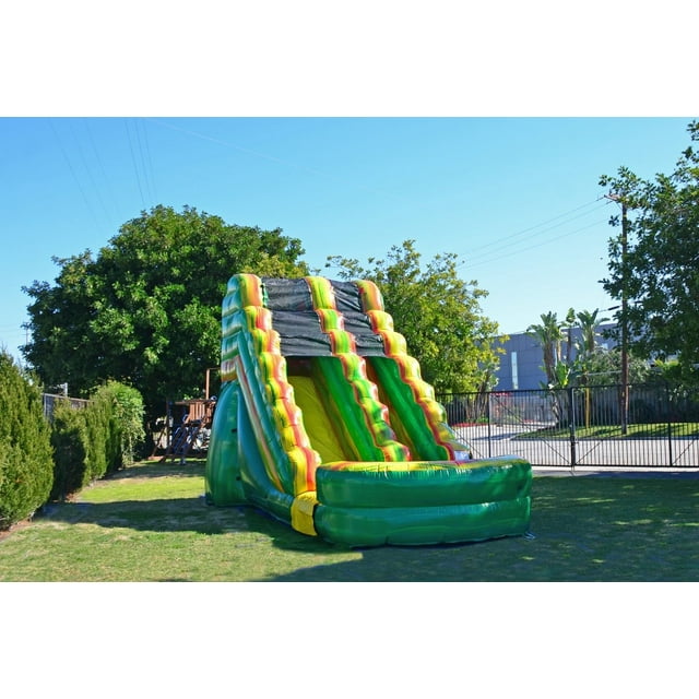 JumpOrange 15' Inflatable Water Slide, Commercial Grade, Backyard Fun ...