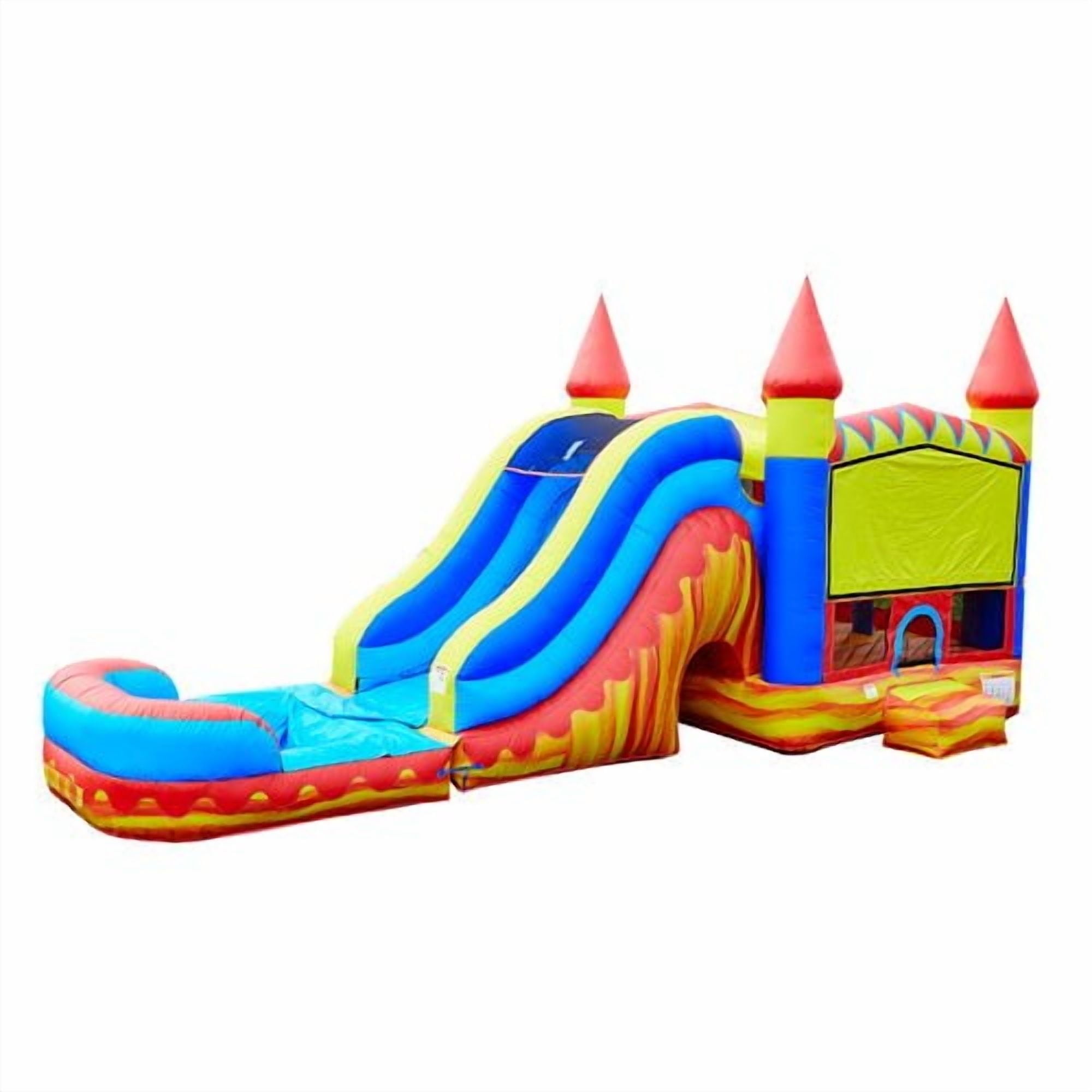 JumpOrange Commercial Grade Inflatable Turbo Blaze Titan Bounce House ...