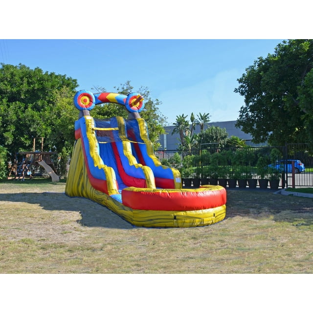 JumpOrange Commercial Grade Water Slide Inflatable with Pool for Kids ...