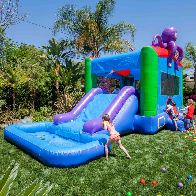 JumpOrange Duralite Hero 25 ft. Octopus Combo Slide - Kids Adventure ...