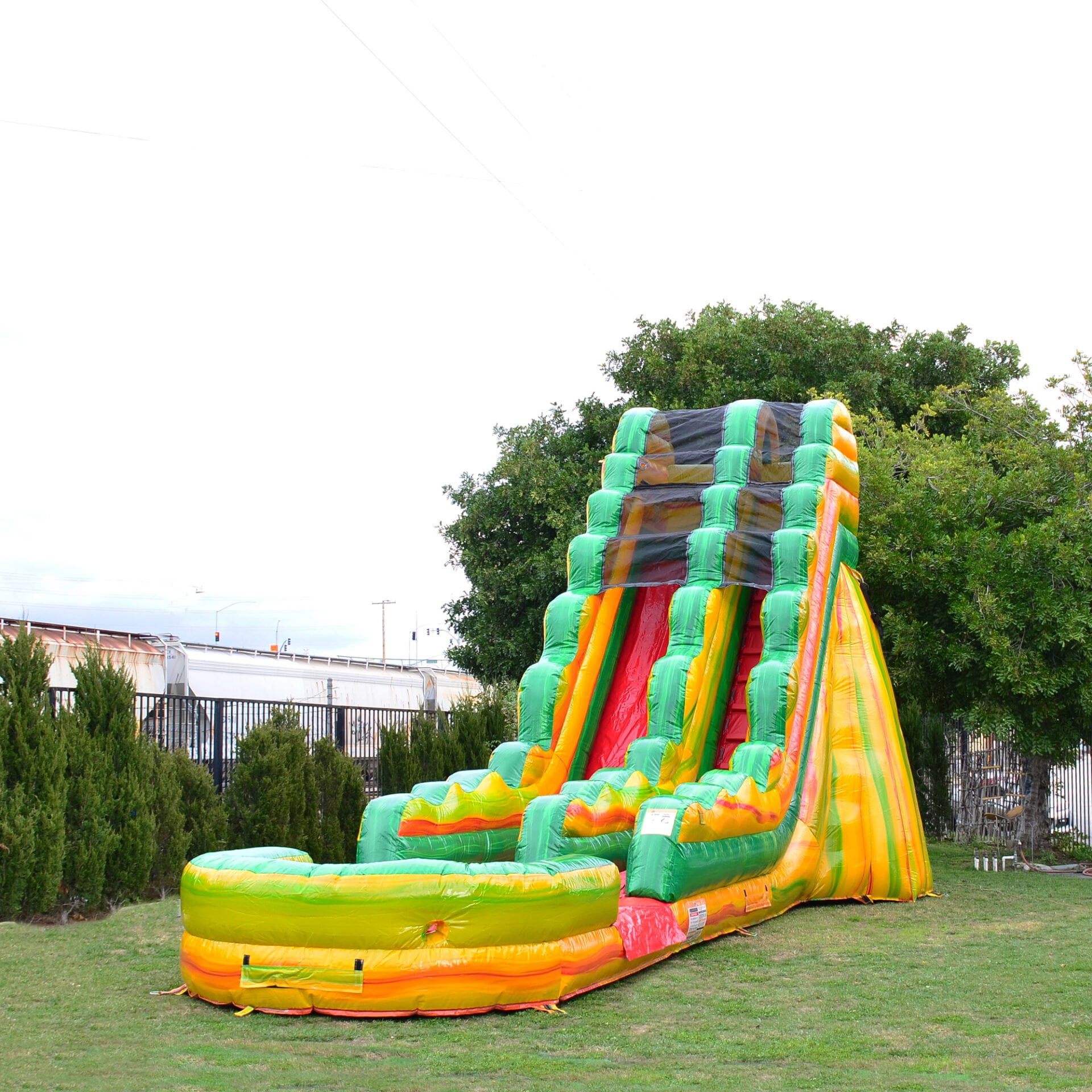 JumpOrange Fiesta Commercial Grade Inflatable Water Slide with Splash ...