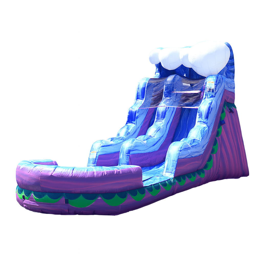 JumpOrange Mermaid 19 ft Inflatable Water Slide with Splash Pool (with ...