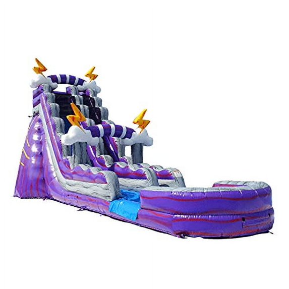 JumpOrange 19’ Thunder Commercial Grade Water Slide with Splash Pool ...