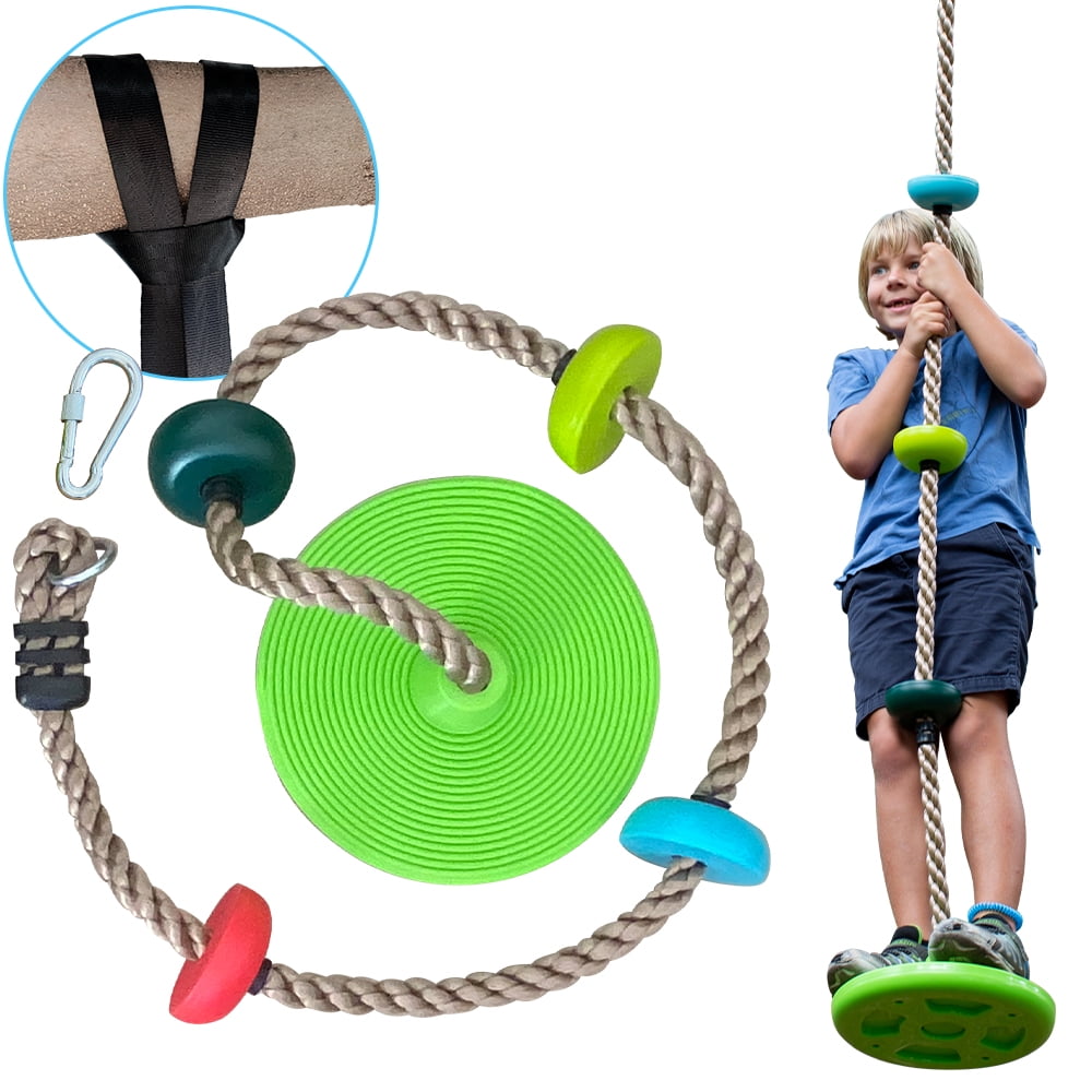 JumpTastic Heavy Duty Climbing Rope Swing Set, 6.5ft Safe Durable Kids ...