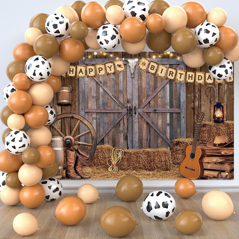 Jumpama Cowboy Birthday FEV6 Party Decorations Western Birthday Party ...
