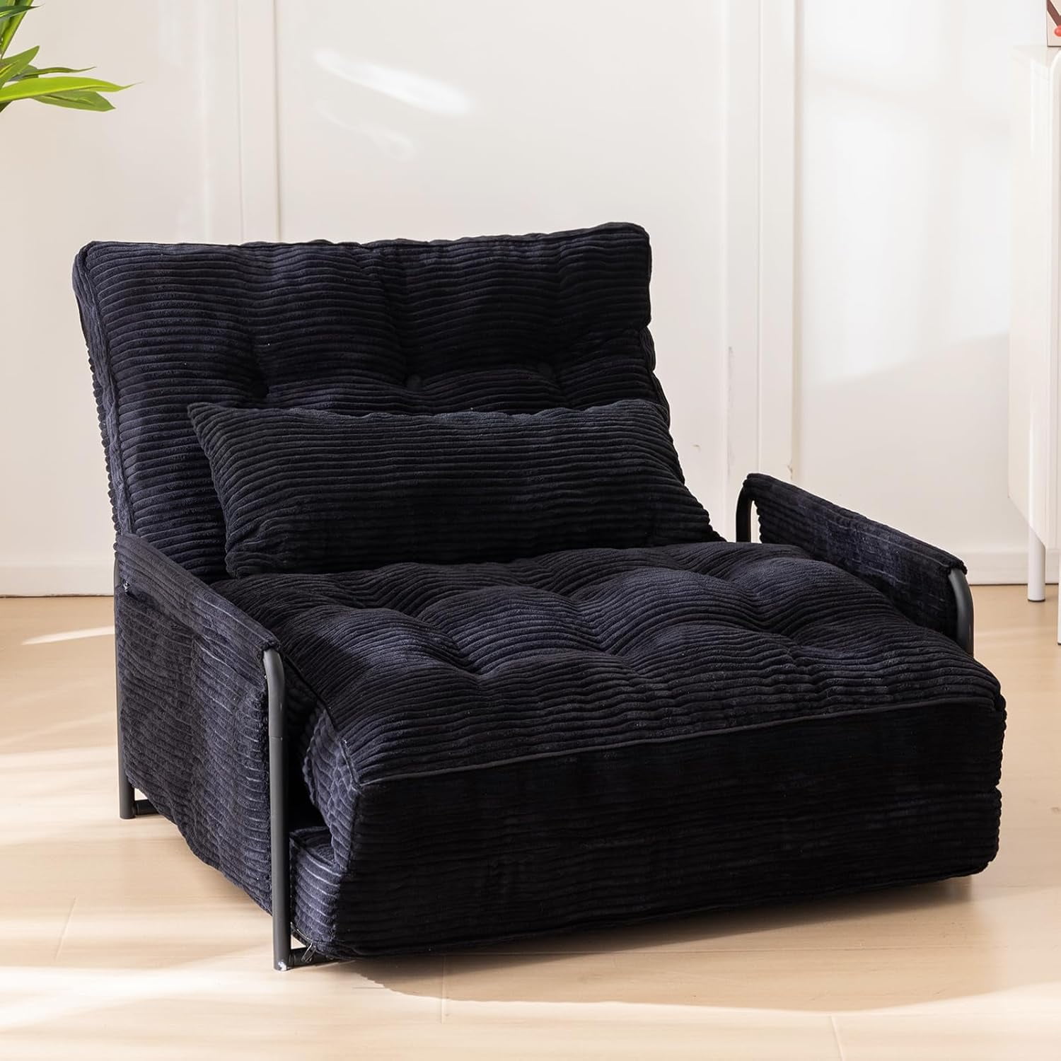 Jumpeak Adjustable Floor Sofa Couch with Pillow, Multi-Functional Bean ...