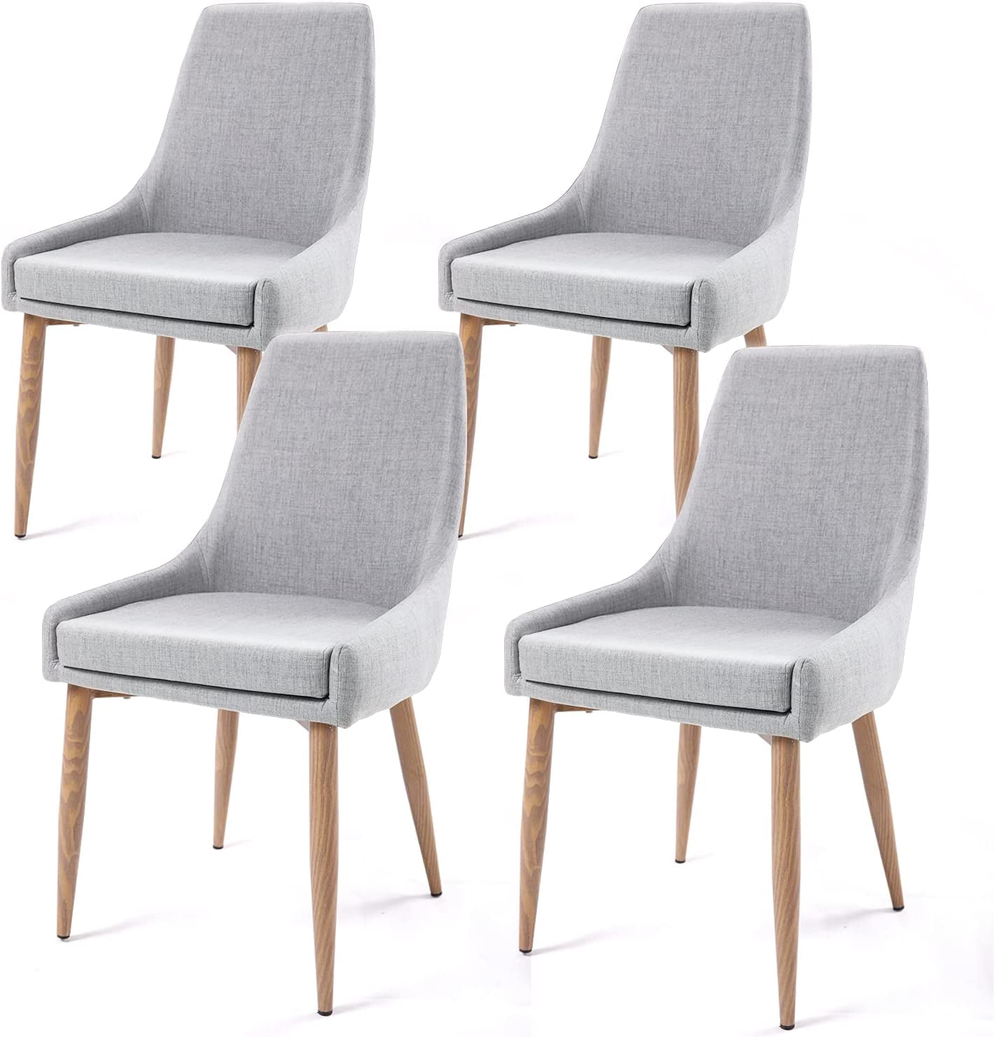 Jumpeak Dining Chairs, Light Grey Accent Living Room Chair Set of 4 ...