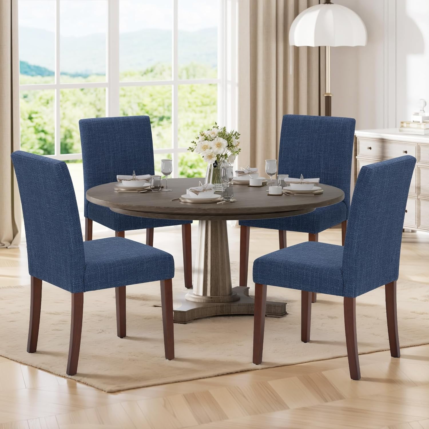 Jumpeak Upholstered Parsons Dining Chairs Set of 4, Modern Dining Room ...