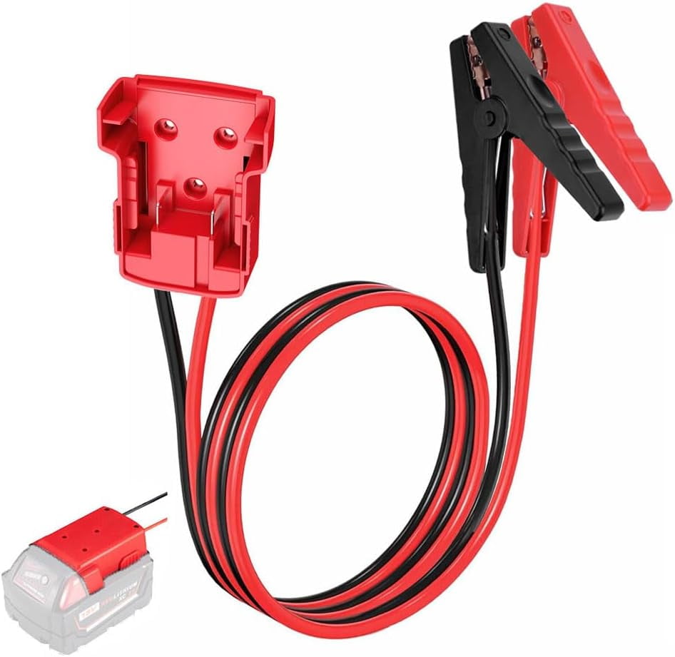Jumper Cable Alligator Clips M18 18V Battery, Silicone Wire 8AWG 2FT ...