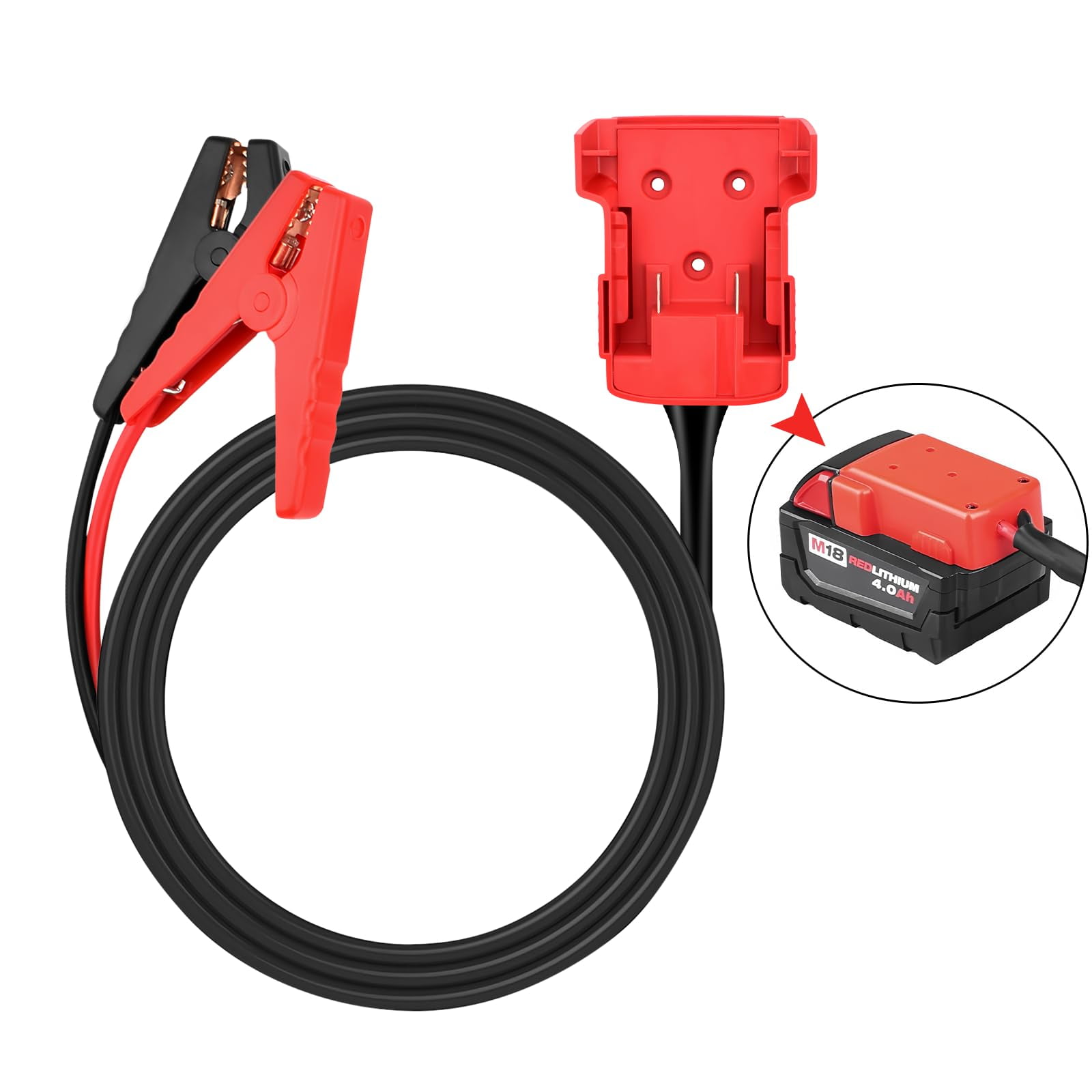 Jumper Cable Clamps Kit for Milwaukee M18 18V Battery Jumper Starter ...