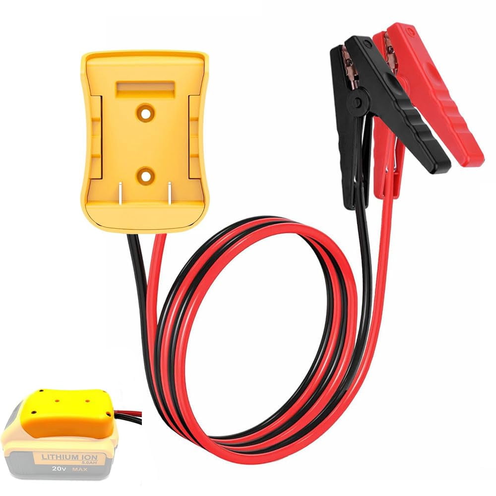 Jumper Cables for Car with Adapter Compatible with 20V Batteries ...