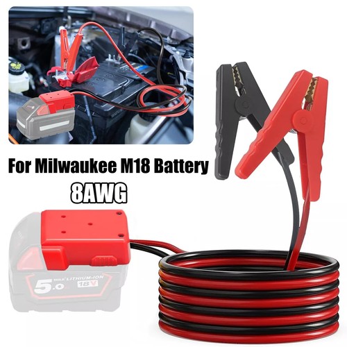 Jumper Cables with Alligator Clips for Milwaukee M18 for Starting Cars ...
