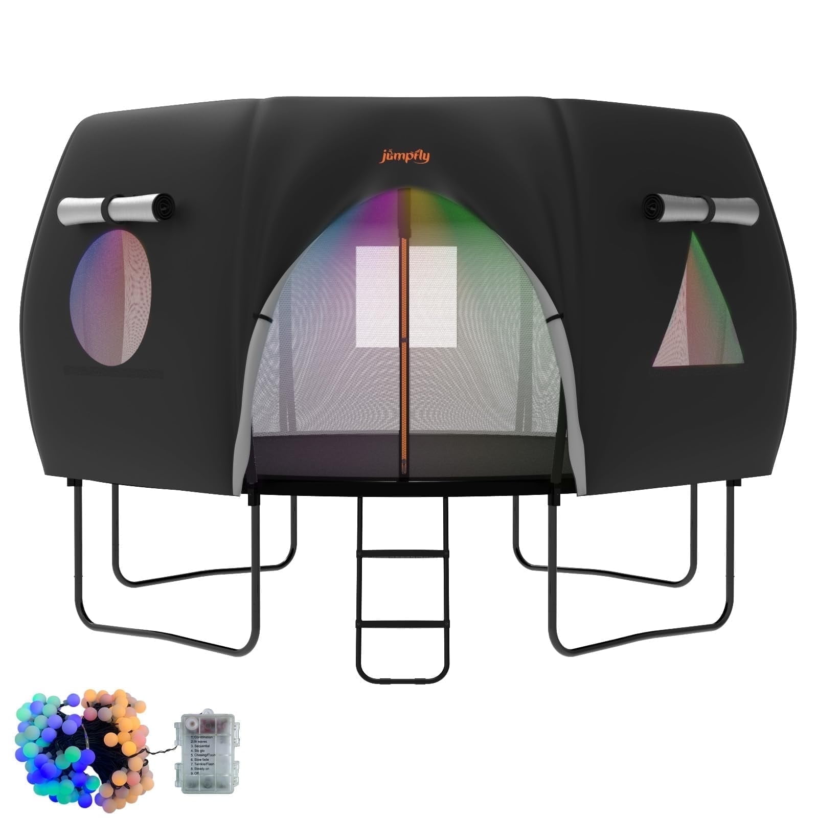 Jumpfly 12FT Trampoline Tent(Only Tent Cover),Fit for 8 Curved Poles ...