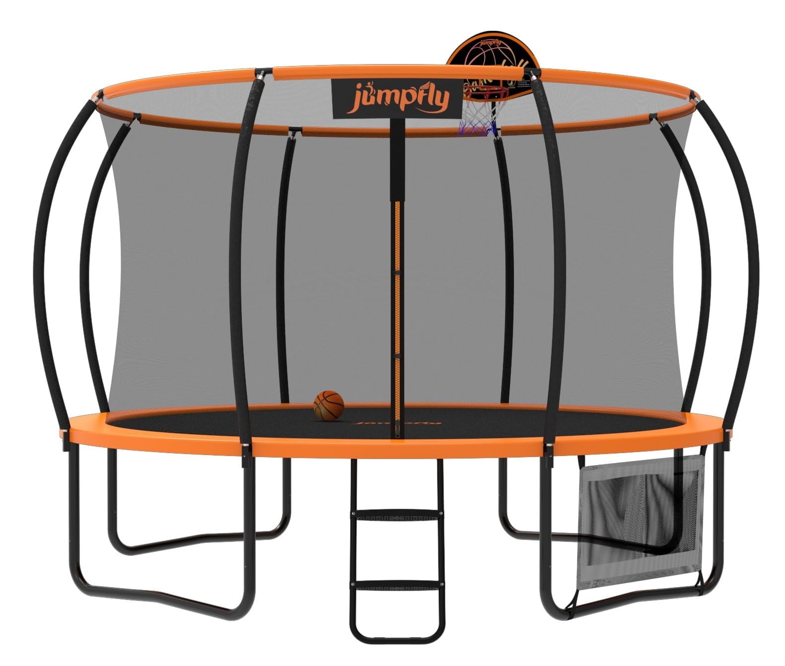 Jumpfly Trampoline 14FT for Kids and Adults with Basketball Hoop,Safety ...