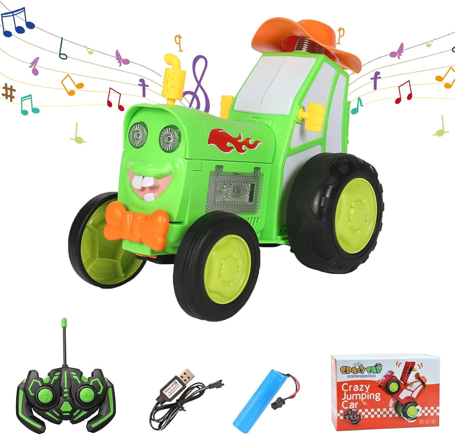 Jumpfury Stunt Car with Lights & Music,Jump Fury Stunt Car for Kids ...