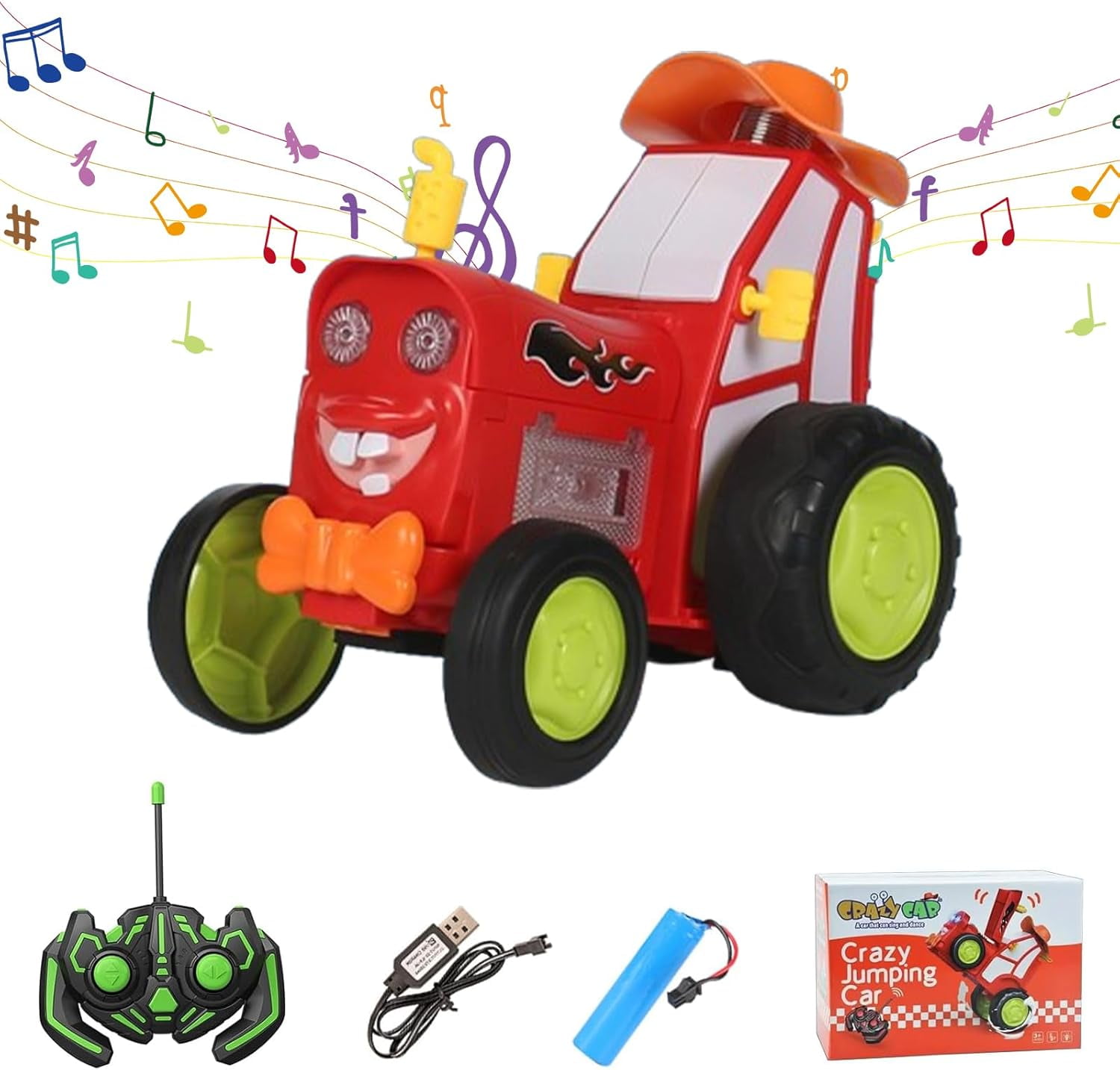 Jumpfury Stunt Car with Lights & Music,Jump Fury Stunt Car for Kids ...