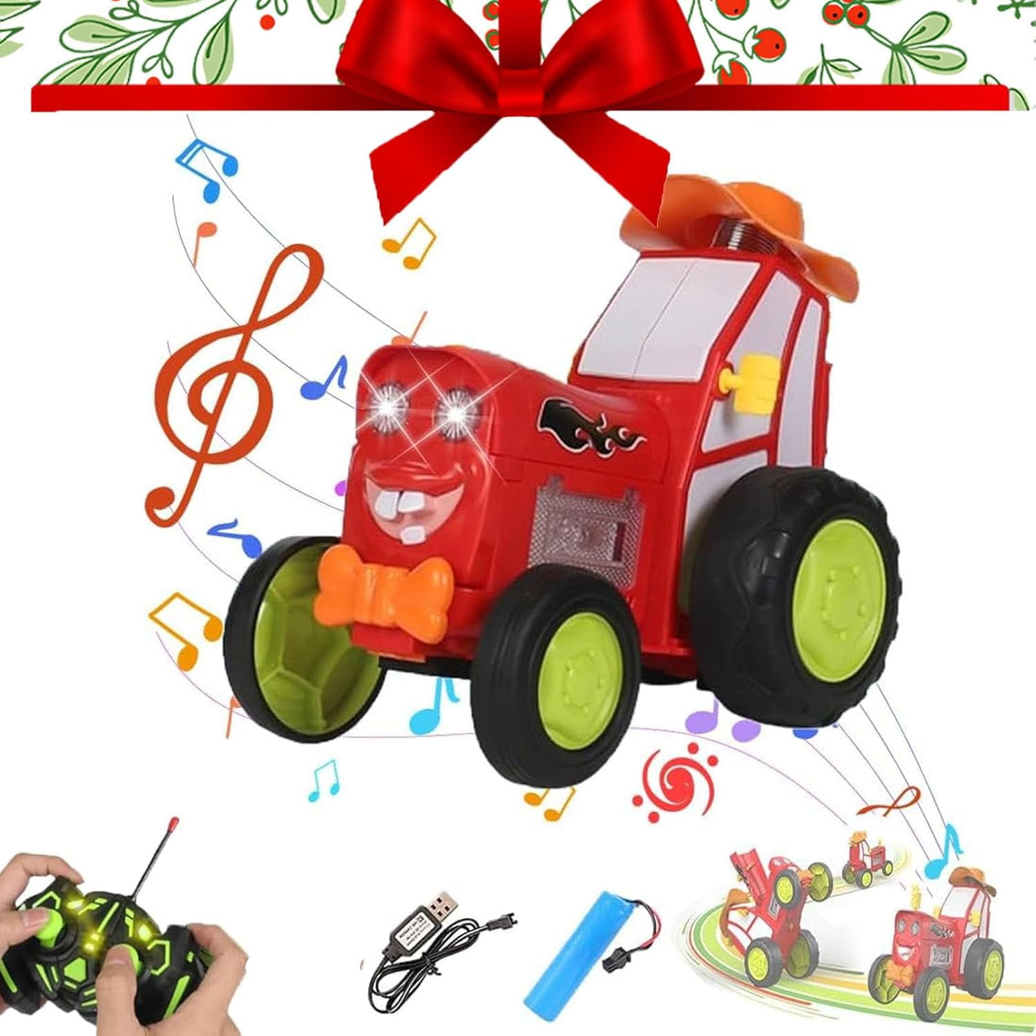 Jumpfury Stunt Car with Lights & Music, Jump Fury Remote Control Car ...