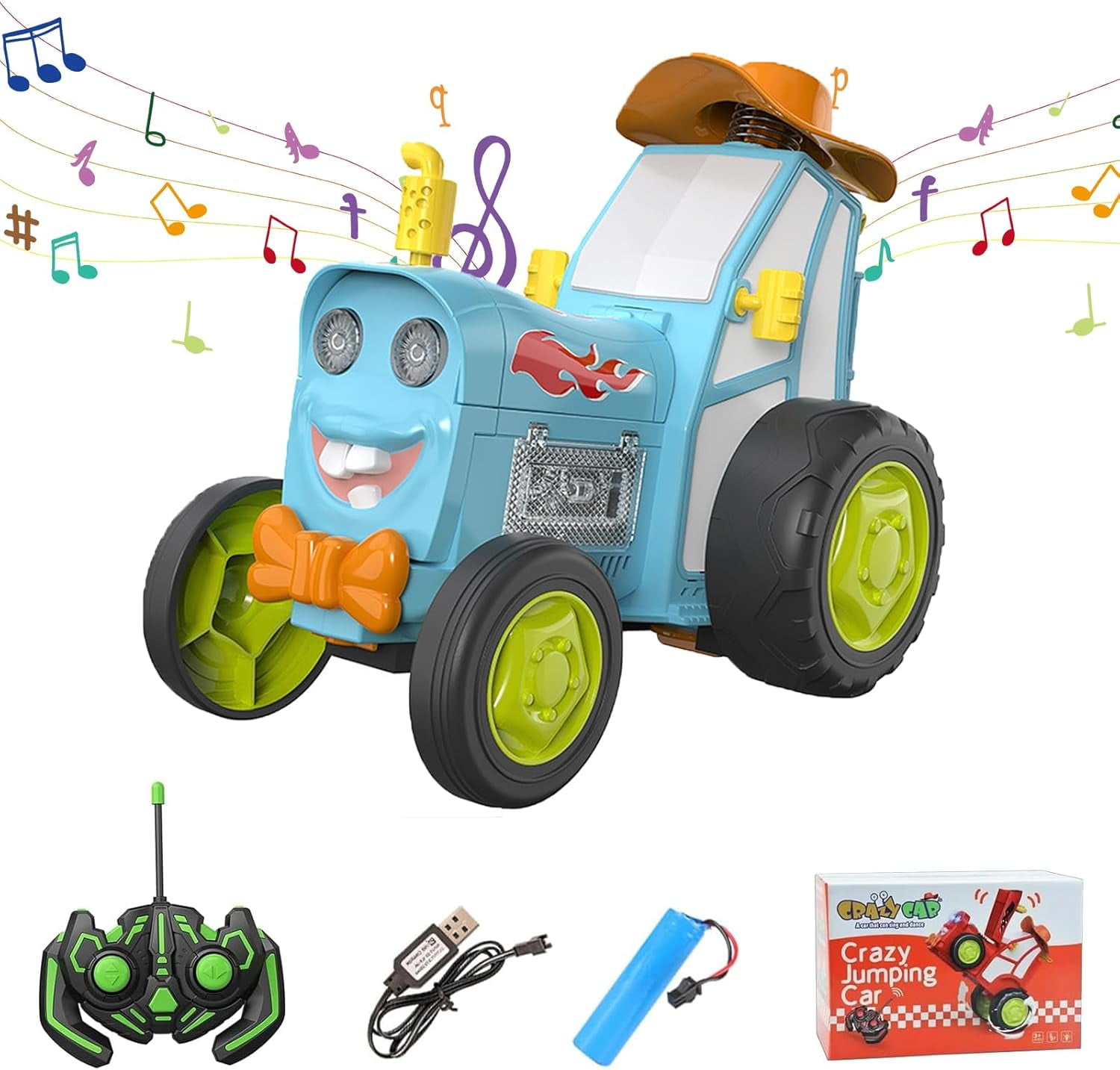 Jumpfury Stunt Car with Lights & Music,Jump Fury Stunt Car for Kids ...