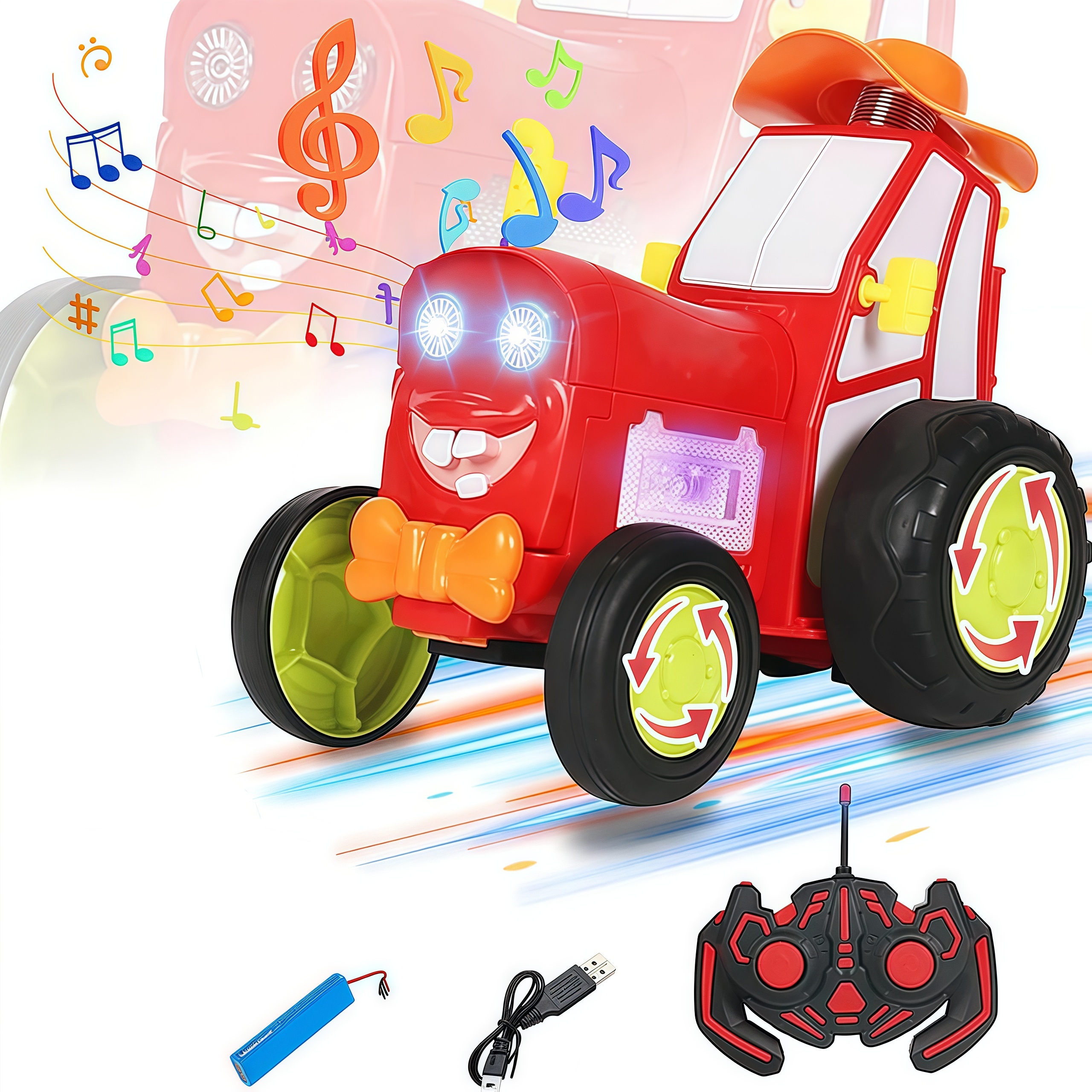 Jumpfury Stunt Car with Lights & Music,JumpFury Remote Control Car with ...