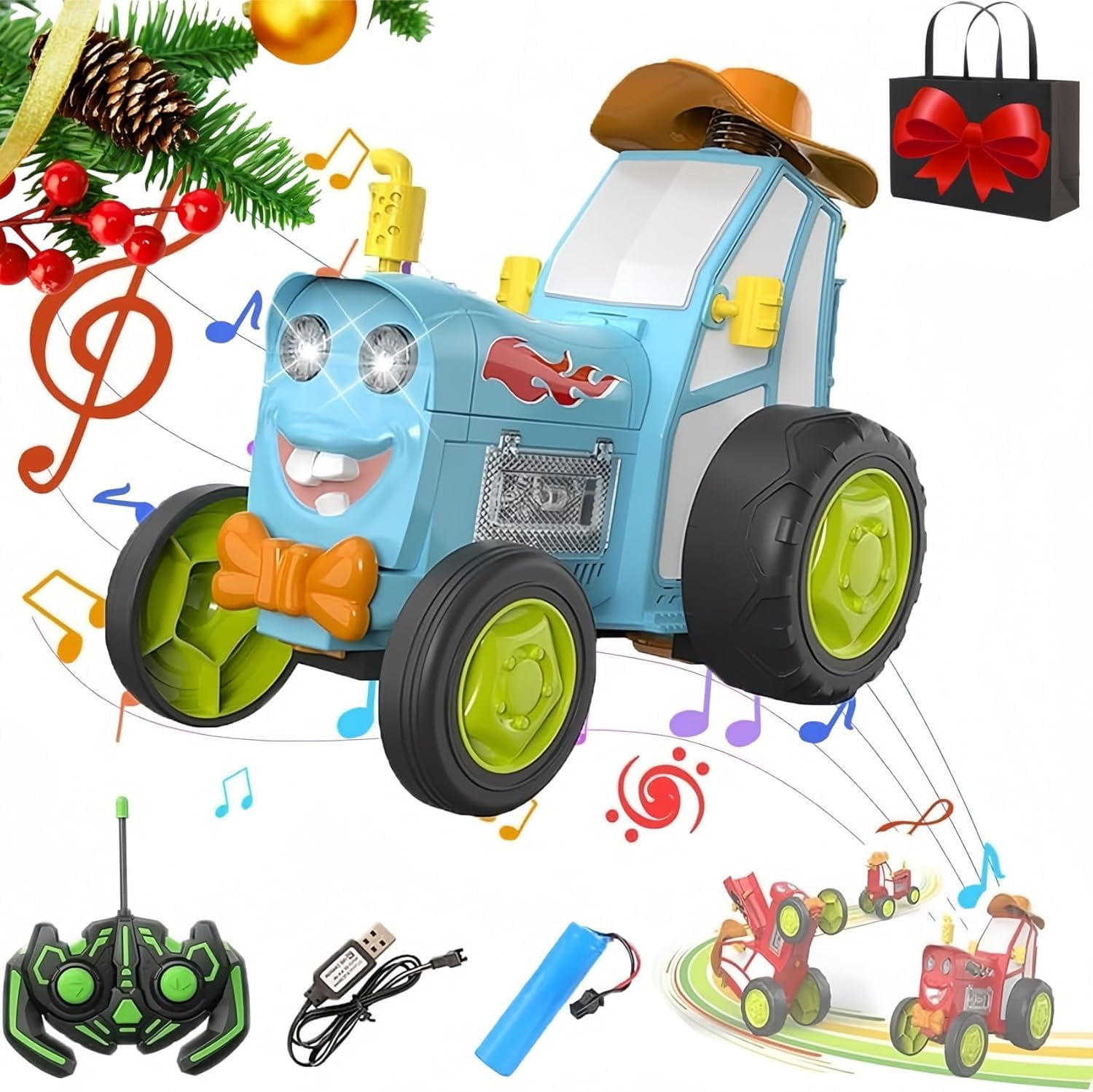 Jumpfury Stunt Car with Lights & Music,Jump Fury Stunt Car for Kids ...