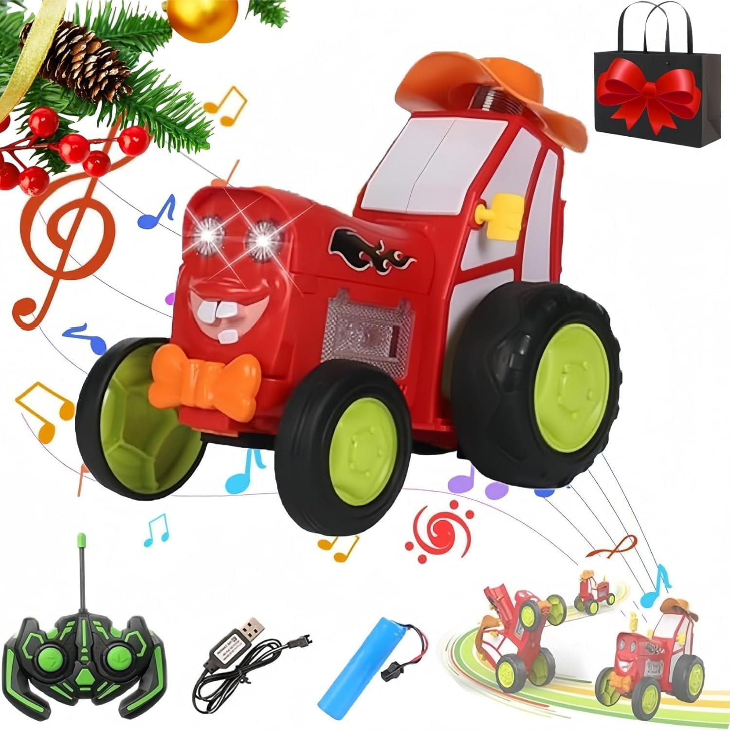 Jumpfury Stunt Car with Lights & Music,Jump Fury Stunt Car for Kids ...