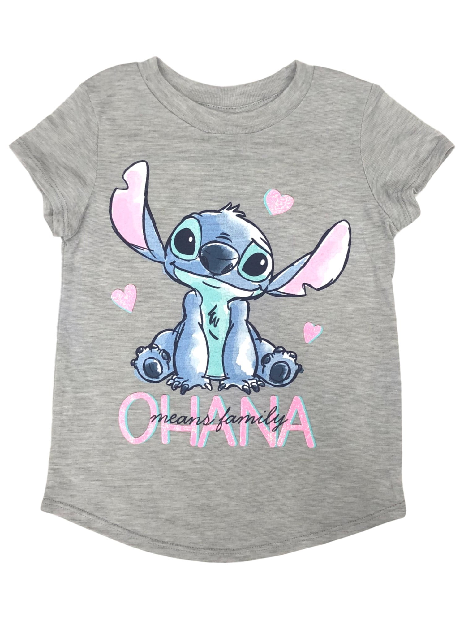 Jumping Beans Disney Lilo & Stitch Toddler Girls Gray Sparkle Tee T ...