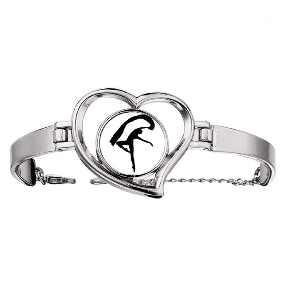 Jumping Dancer Art Sports Bracelet Heart Jewelry Wire Bangle - Walmart.com