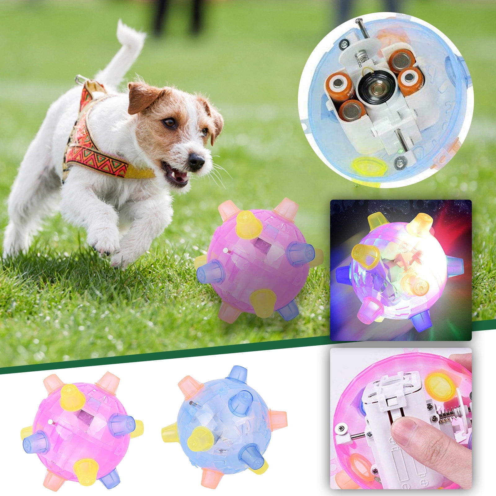 Jumping Flashing Puzzle Pet Toy, Interactive Dog Toy, Safe Non-Toxic ...