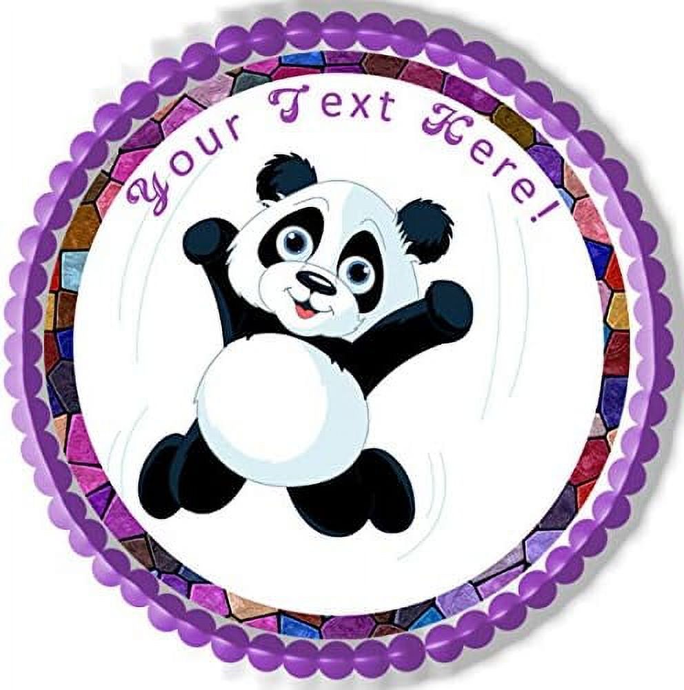 Jumping Happy Panda - Topper - 10" round - Walmart.com