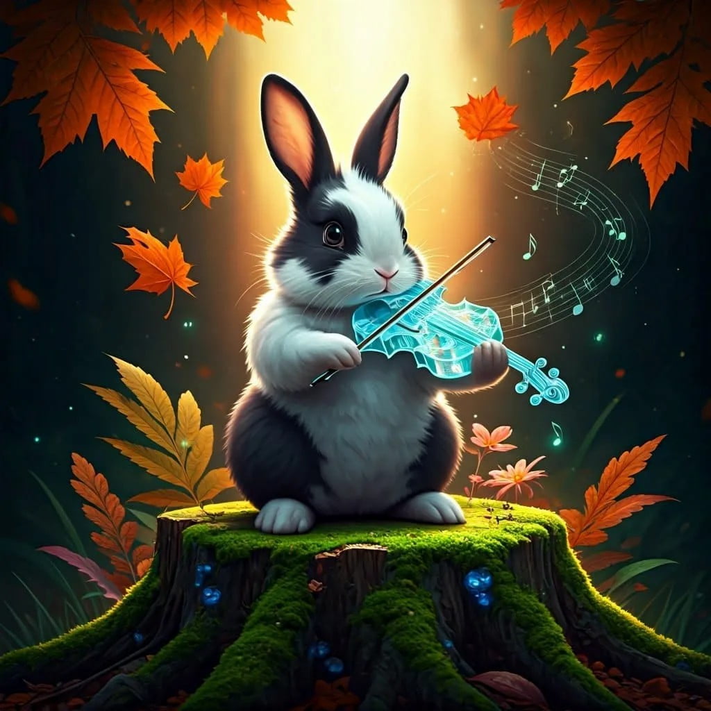 Jumping Harmony: The Magic of the Rabbit Violin Serenade 300 pieces ...