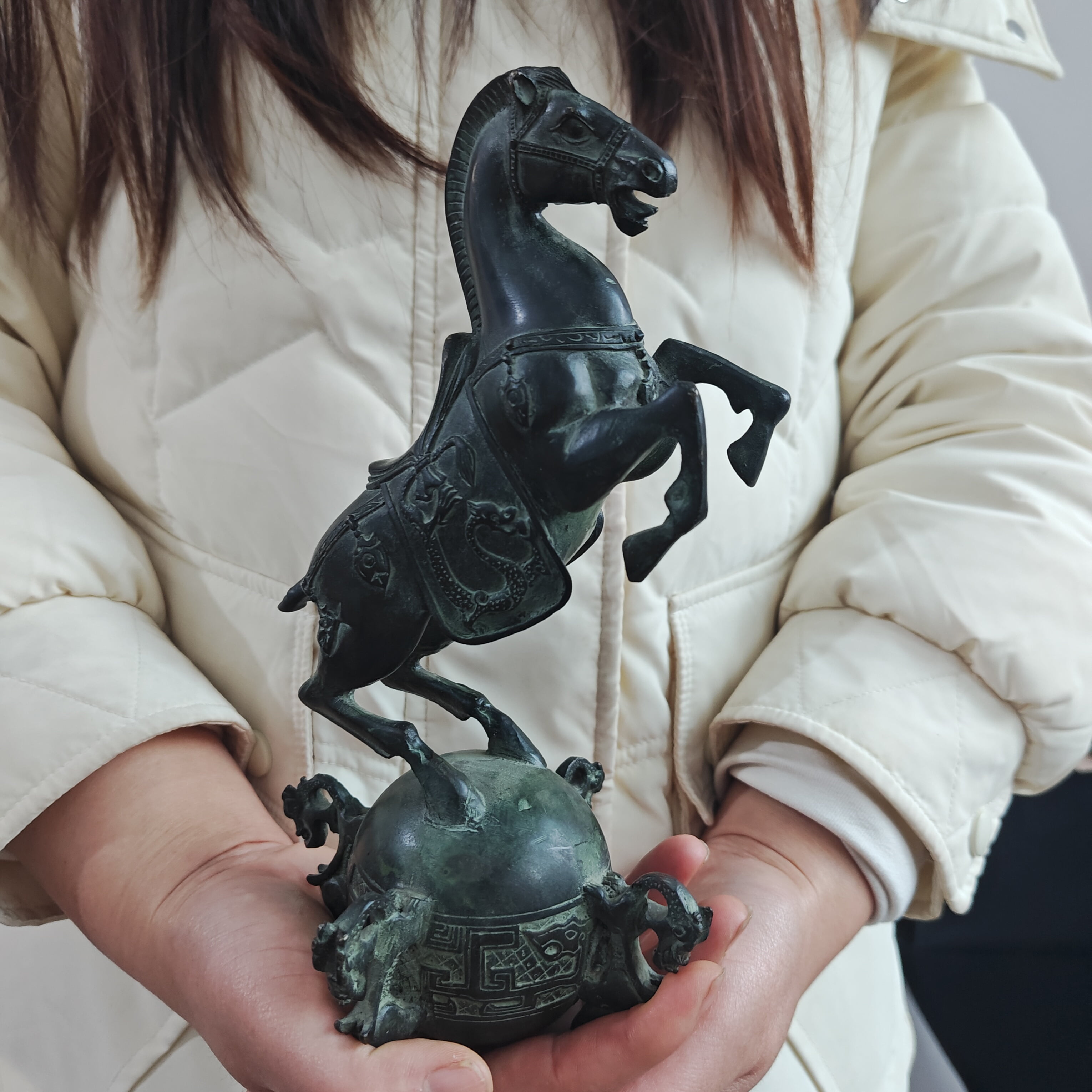 Jumping Horse Copper Statue for Wealth, Income and Bright Future & Yoga ...