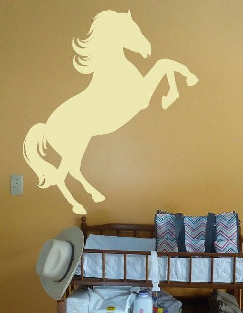 Jumping Horse Silhouette Western Wall Decals Vinyl Sticker, 28x24-Inch ...