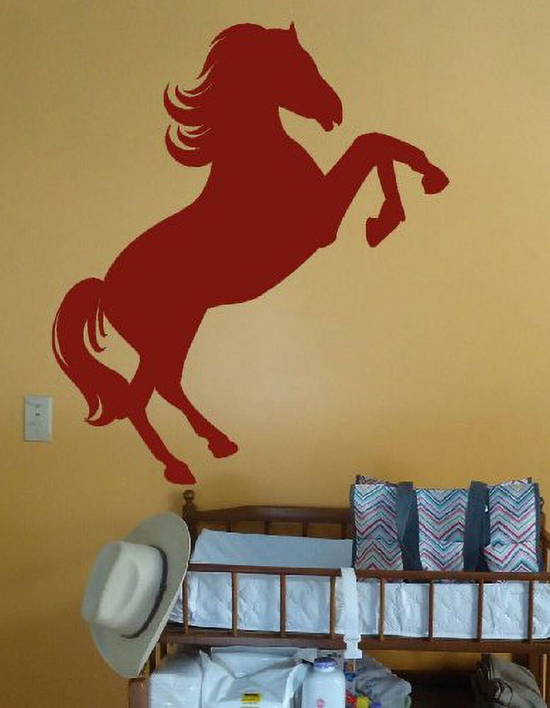 Jumping Horse Silhouette Western Wall Vinyl Decals Sticker Graphic ...