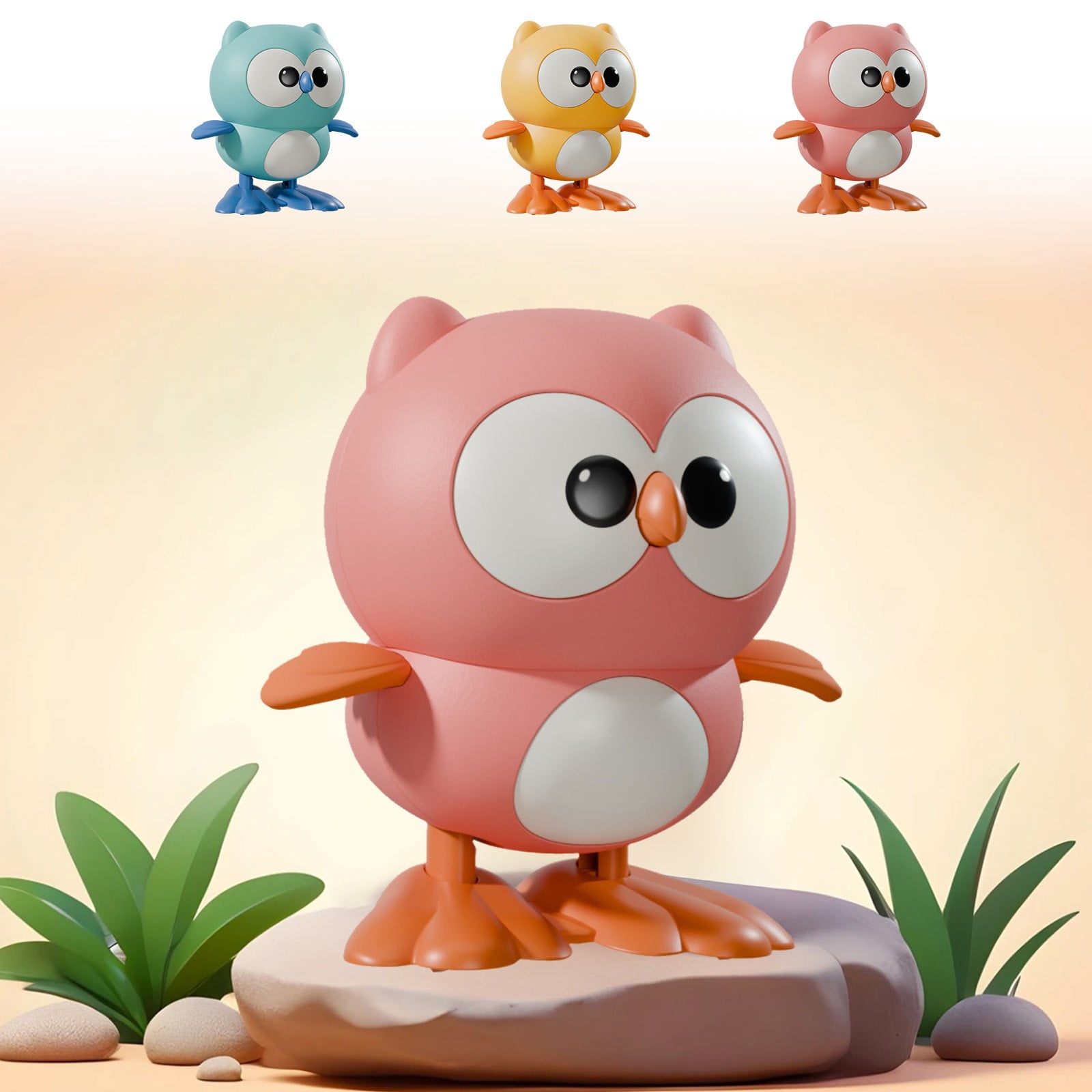 Jumping Owl Wind Up Toy - Fun Running & Moving Mechanical Toy for Kids ...