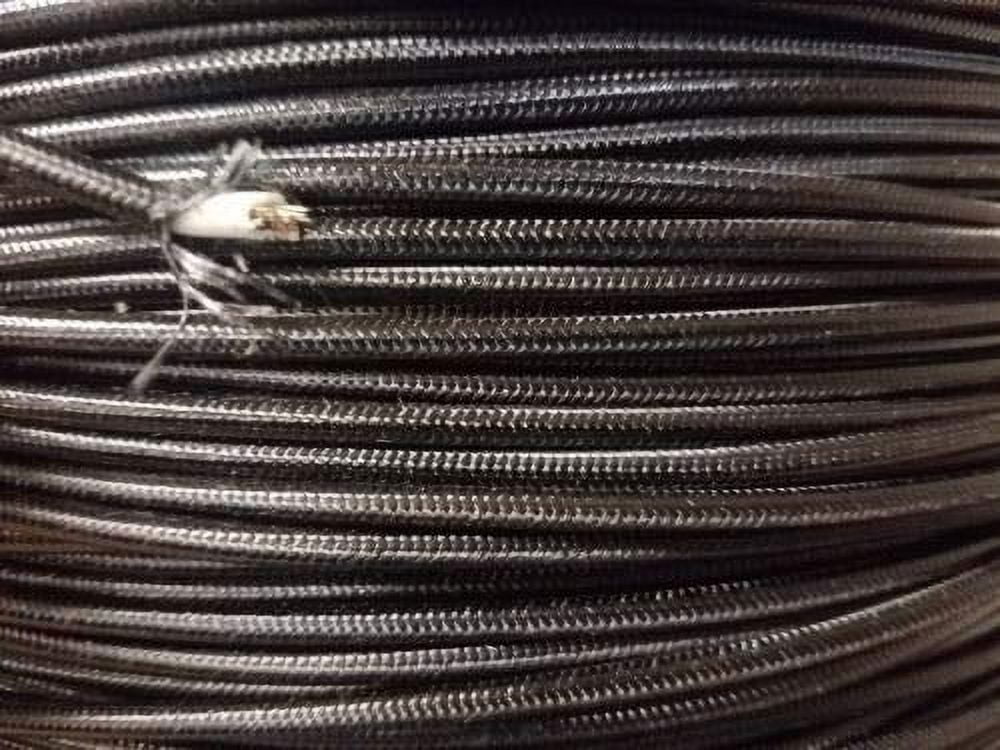 JumpingLight SRML Black 12 AWG 50 FT Fiber Glass Braid Appliance HI Temp Wire Motor Lead Cables ...