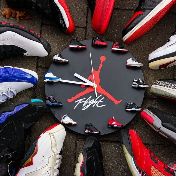 Jumpman 3D Sneakers Clock with 12 Iconic AJ Mini sneakers - Walmart.com