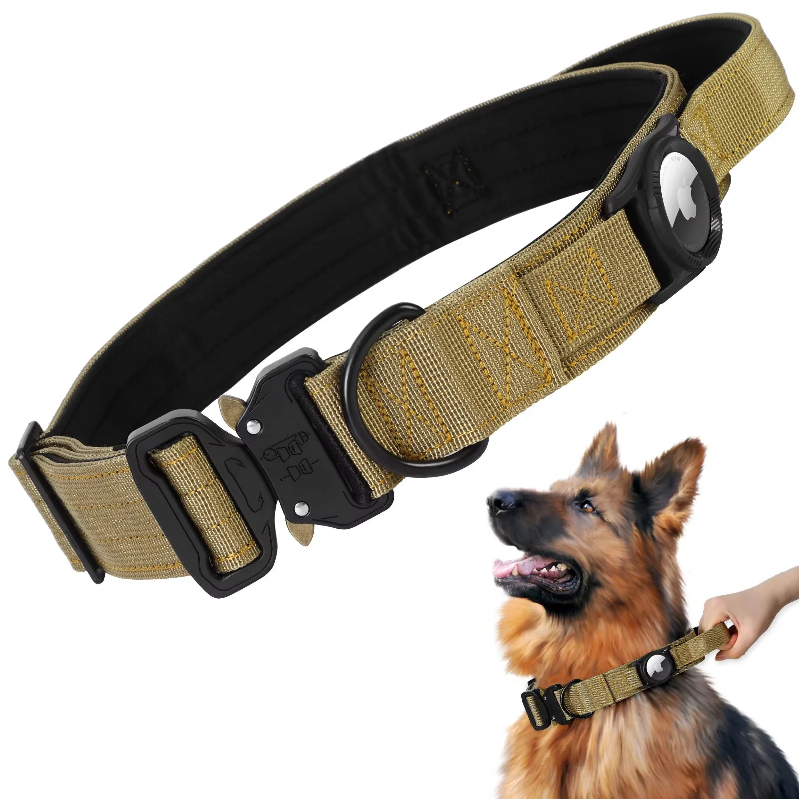 Jumpress Heavy Duty Tactical Dog Collar for Medium Dogs 1.5 Inch Wide ...