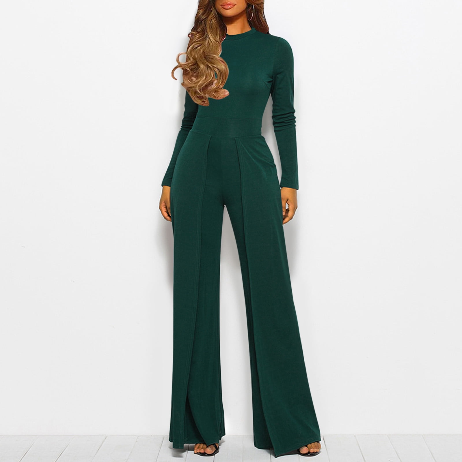 Jumpsuits For Women Casual Jumpsuits Loose Fit Belted Dressy Long ...