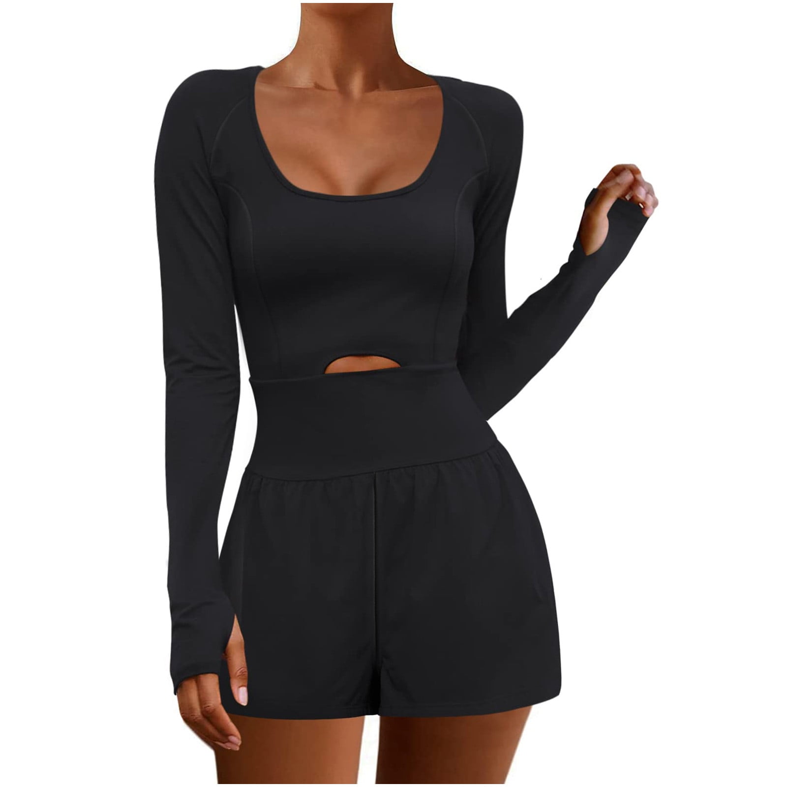 Jumpsuits for Women Casual Womens Workout Romper Outfits Long Sleeve ...