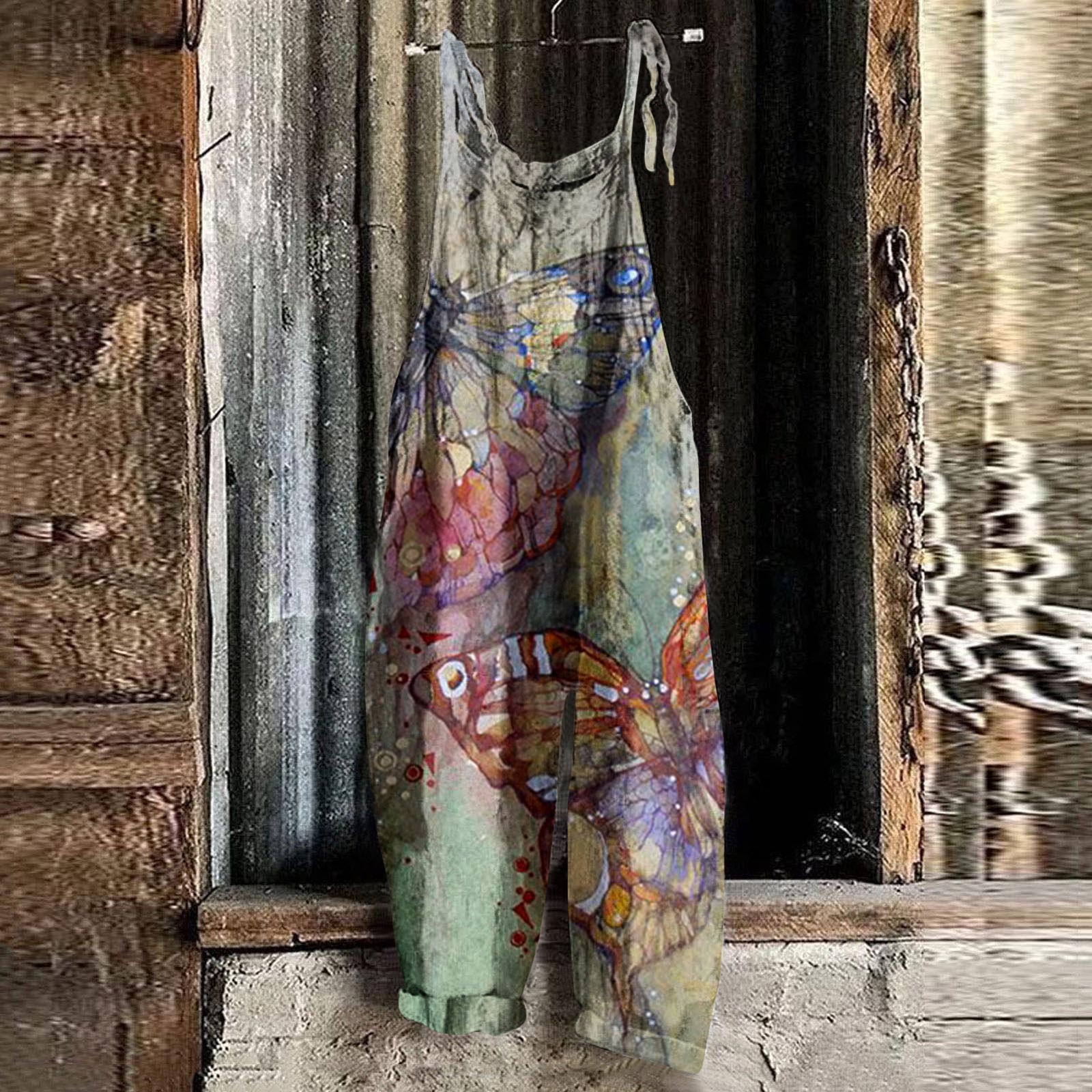 Plus Size Loose Fit Drawstring Printed Overalls,Casual Hip Hop Jogger ...