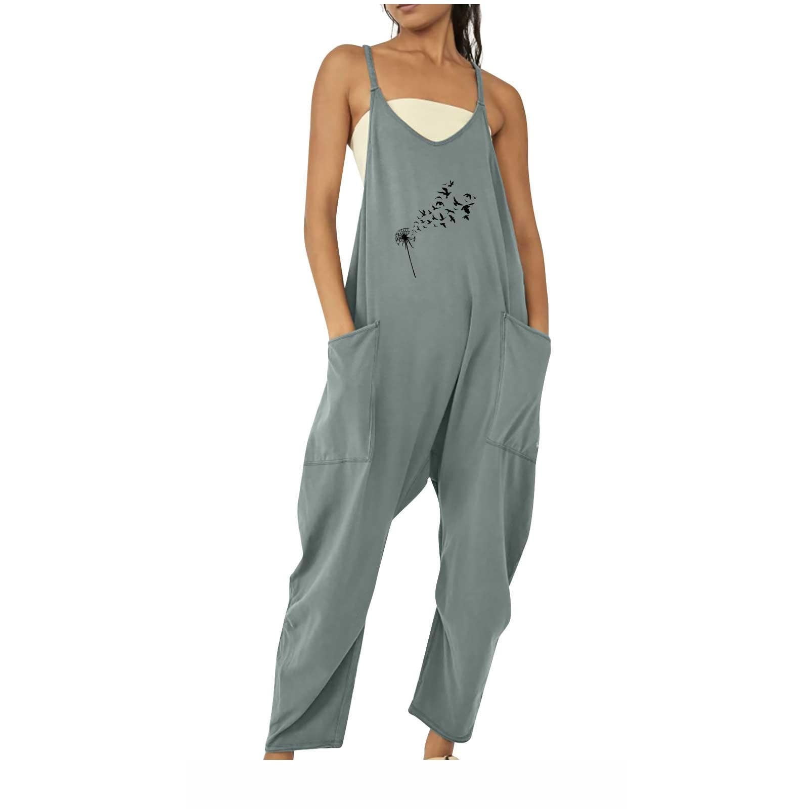 Jumpsuits for Women for Easter,Jumpsuits for Women Casual Loose Summer ...