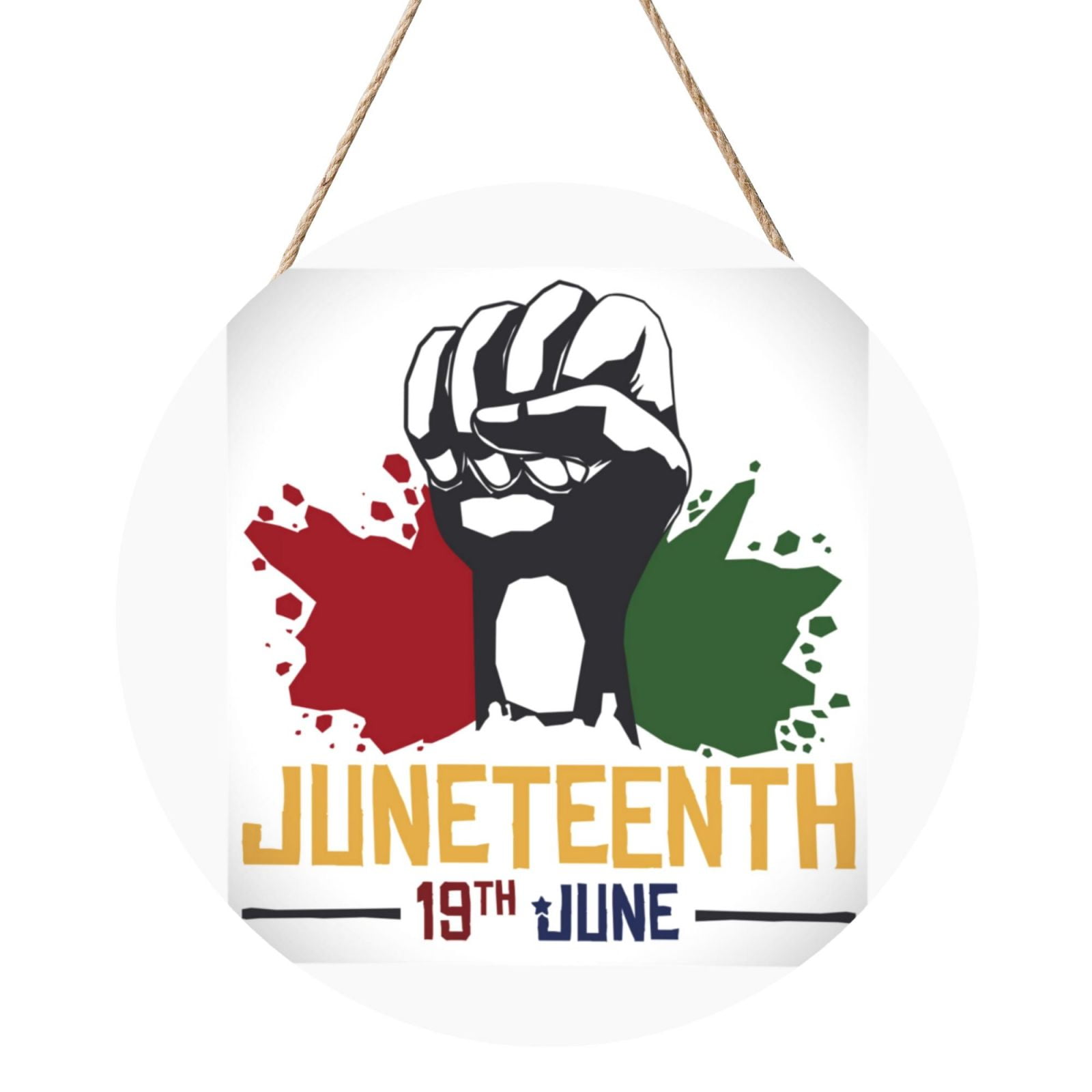Jun-et-eenth Black History Month Fist Pride African American Wooden ...