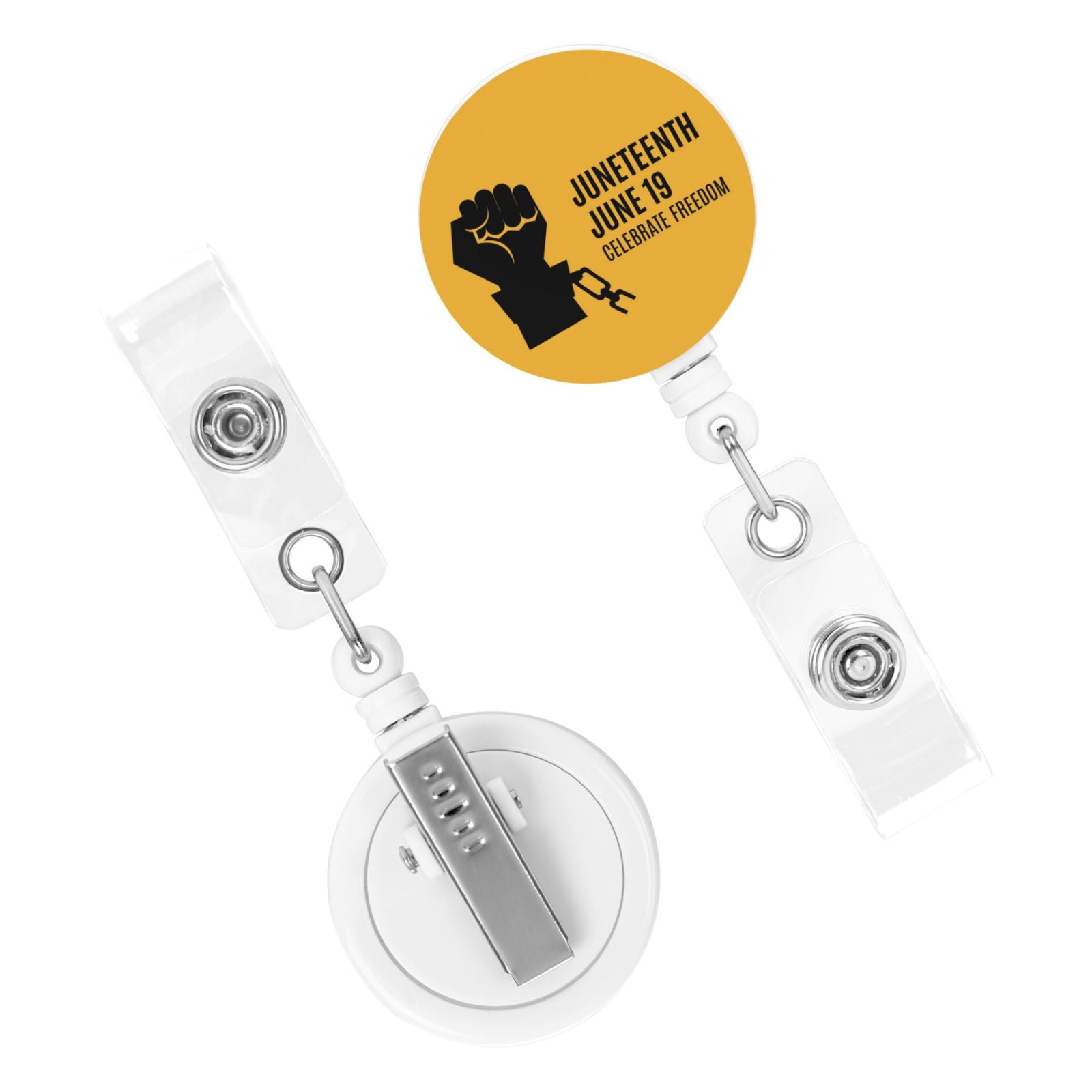 Jun-ete-enth Black History Month Fist Pride African American Badge Reel ...