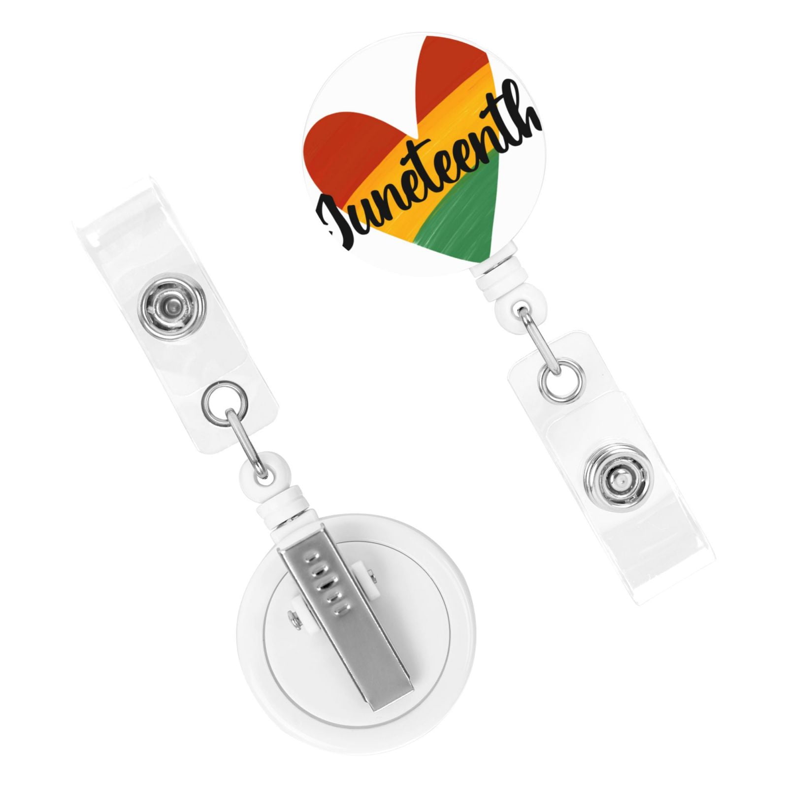 Jun-ete-enth Independence Freedom Day Badge Reel Retractable Badge Clip ...