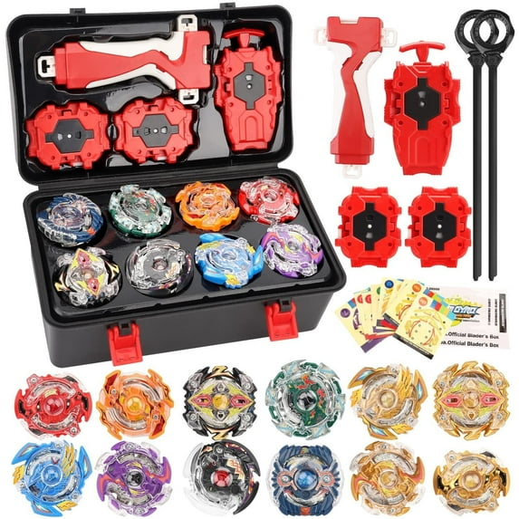 JunMu Beyblade Burst Gyro Combat Set, 12 Spinning Tops, 3 Launchers, Alloy Material - Walmart.com