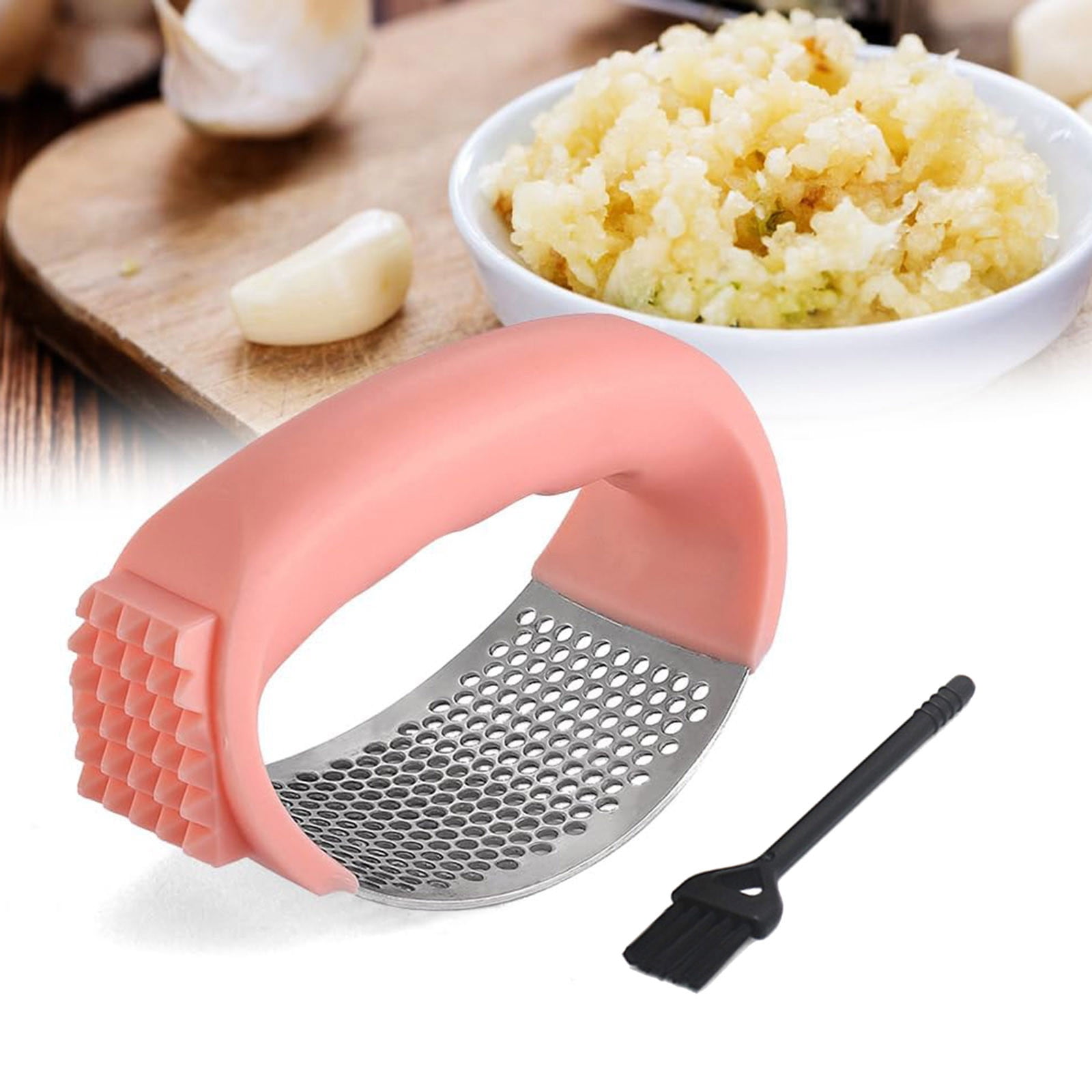 JunYeShi 2024 Upgrade Stainless Steel Garlic Press,Rocker Mincer with ...