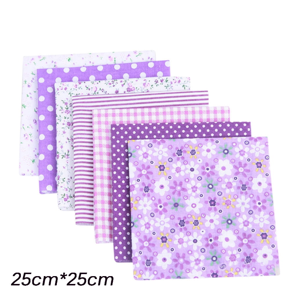 JunYeShi 7PCS Fabric Bundle Squares - Quilting Patchwork Sewing DIY ...