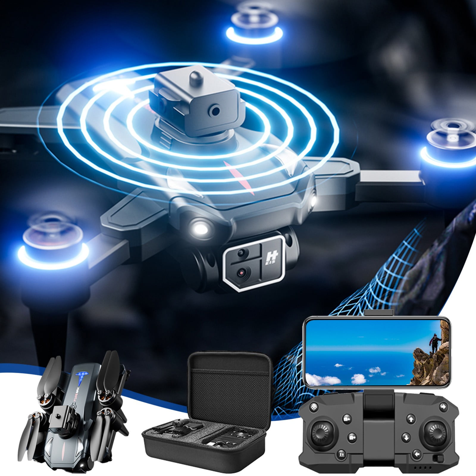 JunYeShi FPV Drone with ESC Camera - Brushless Motor, 2.4G RC ...