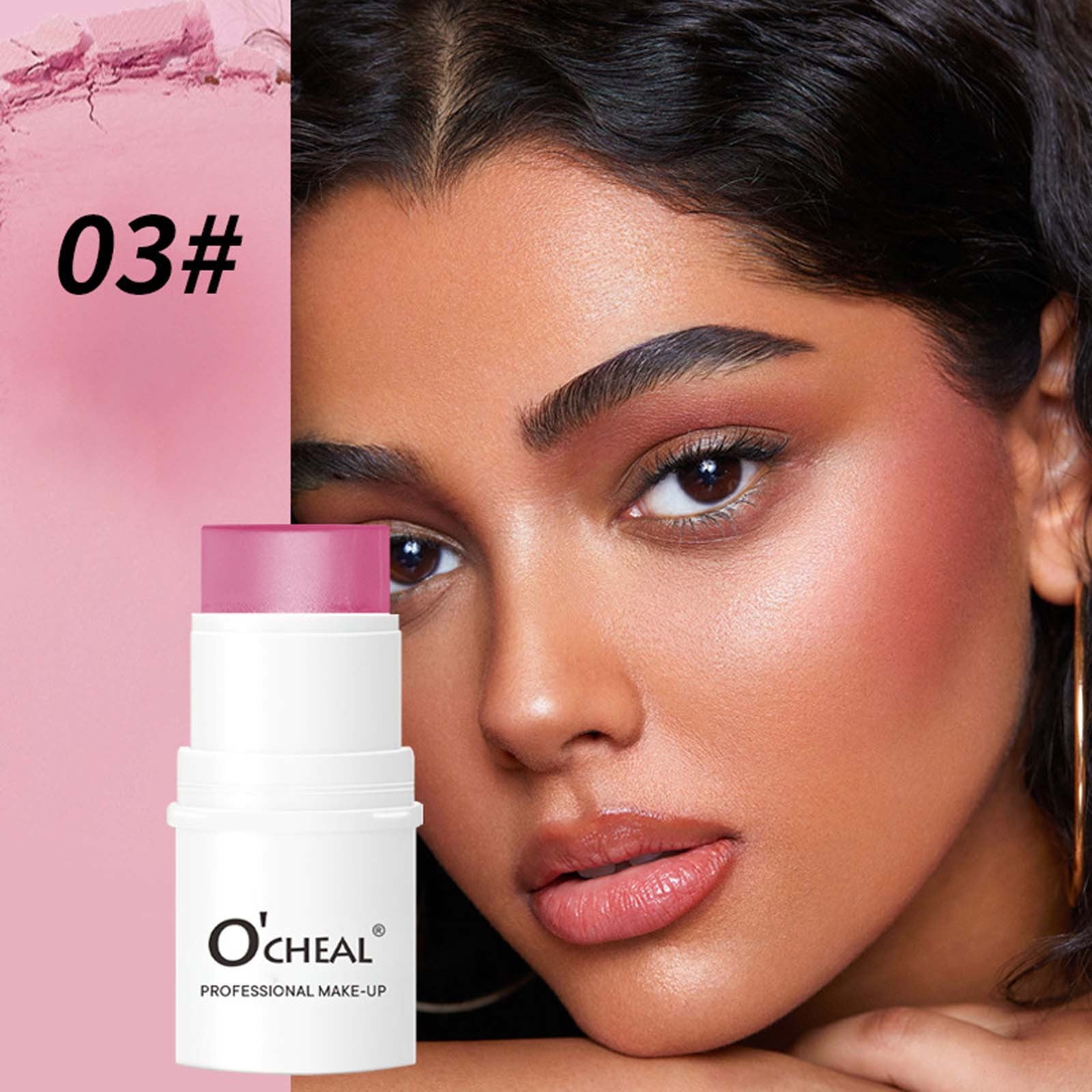 JunYeShi Highlighting Rouge Powder Blusher, Cream Matte Blusher Stick ...