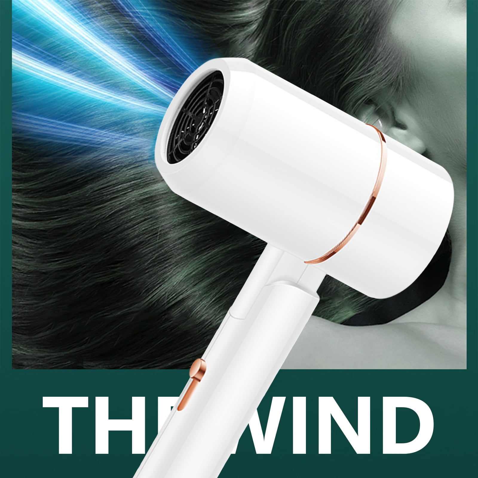 JunYeShi Professional Hair Dryer with Diffuser, 600 Watt Blow Dryer ...